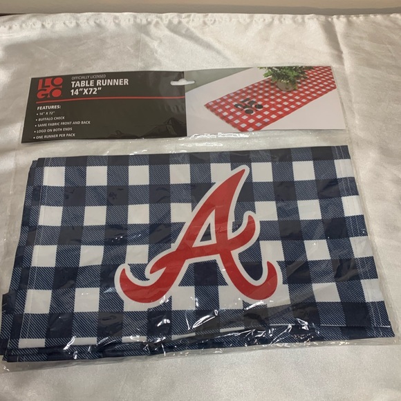 Logo Athletic | Party Supplies | Atlanta Braves Table Runner 4 By 72 ...